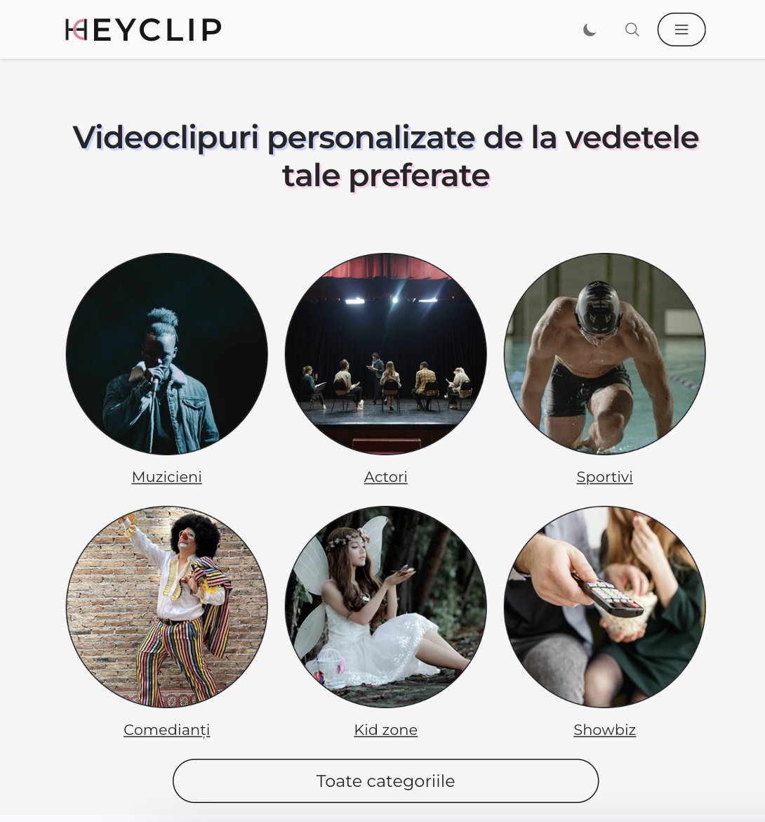 HeyClip - Videoclipuri personalizate de la vedetele tale preferate